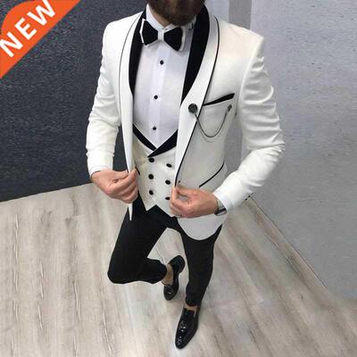 White Men Suits for Wedding Suit Men Groom Blazer Tuxedo