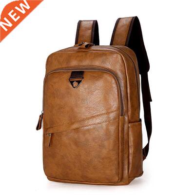 Travel Leisure PU Leather Backpacks for School Women Men Re