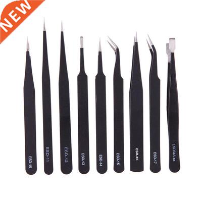 9pcs ESD Anti-static Tweezers Kit for Watches Repairing Pick