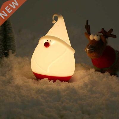 Cute LED Night Light Silicone Santa Claus Ambient Light USB