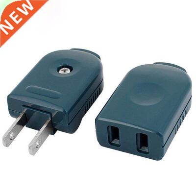 Pair AC 250V 10A US Socket Plug Rewireable Power Outlet Adap