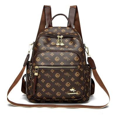 通勤中年女防水大容量双肩包