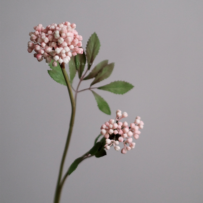 粉色浆果小花束仿真花客厅插花