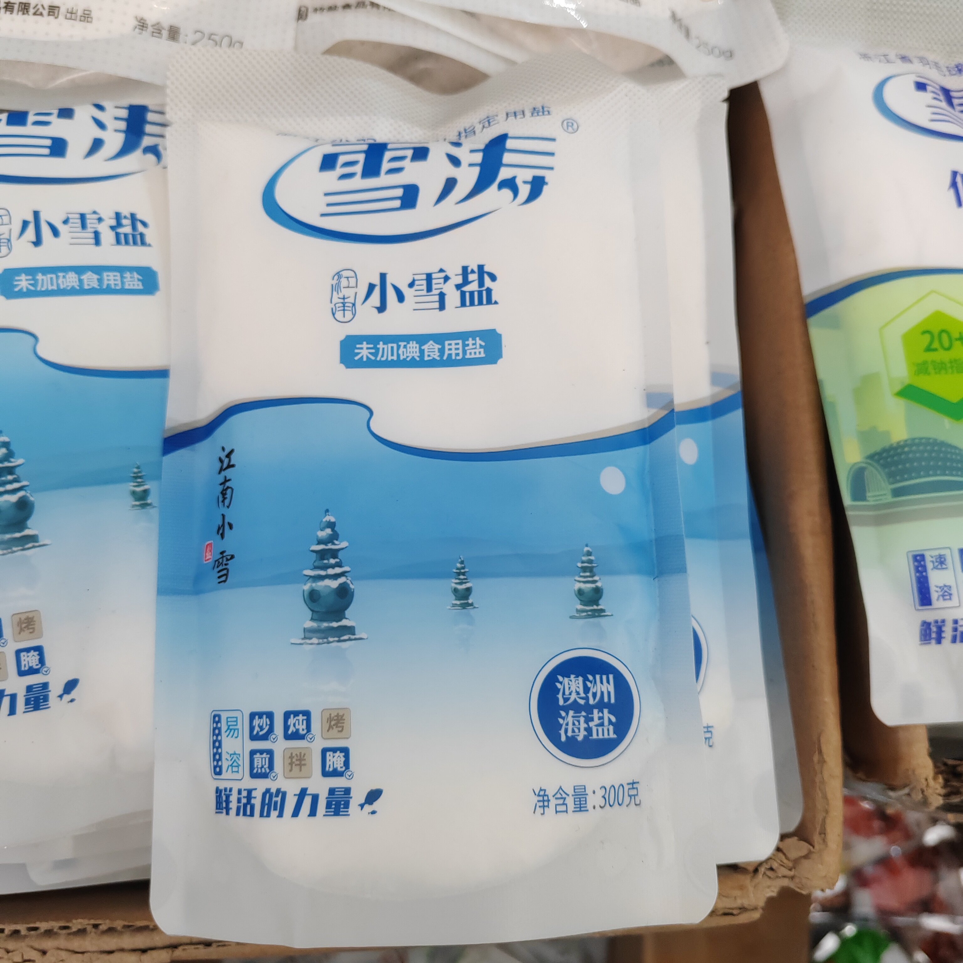 雪涛牌江南小雪盐300克未加碘食用盐食盐