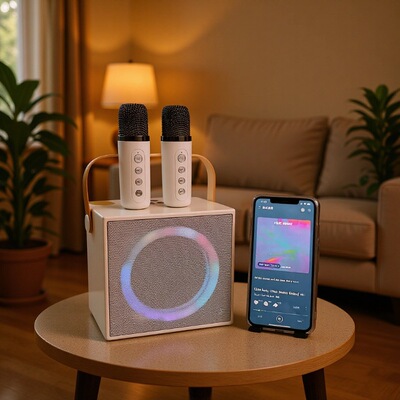 WJ-A836无线麦克风K歌音箱 一体蓝牙音响家用家庭KTV户外便携唱歌