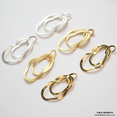 diy哑银不规则欧美复古款风耳饰