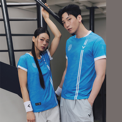 2025秋冬新品VICTOR威克多韩国胜利羽毛球服男女吸汗短袖速干T恤