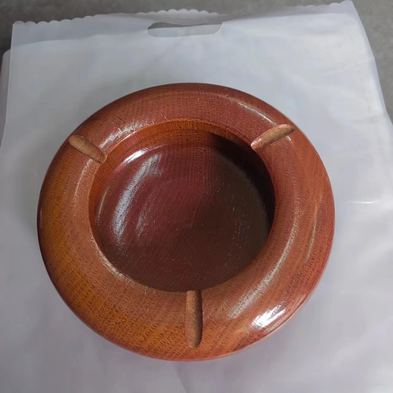 大号家用办公室茶酒吧复古创意个性桌面优质实木烟灰缸工艺品摆件