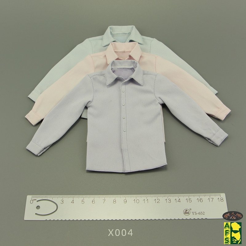 AFS型人坊 1/6兵人潮流人偶散件 X004 男款正装衬衫暗纹浅色 现货