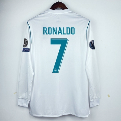 1718皇马C罗欧冠复古皇马球衣