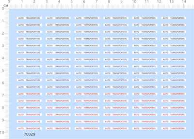 70029整版胶HG AUTO TRANSPORTERS迷你先锋水贴纸标签定做订做定