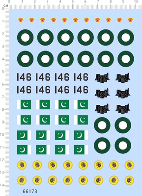 66173 1/48巴基斯坦飞机涂装比例模型飞机剪纸水贴纸定做订做定制