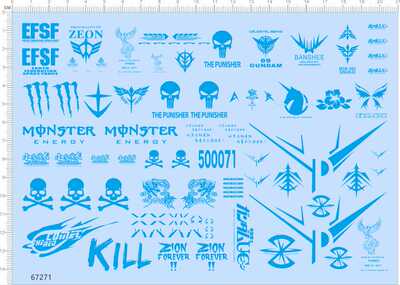 67271整版gd樱花punsher独角兽00吉翁联邦msn-06s骷髅头凤凰efsf