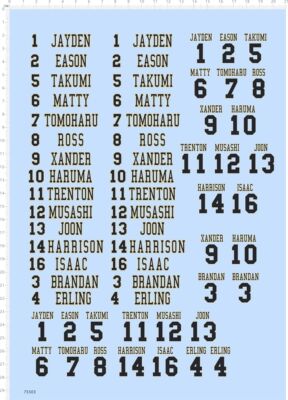 75503 Bs name & no. outline jayden eason matty isaac水贴2310