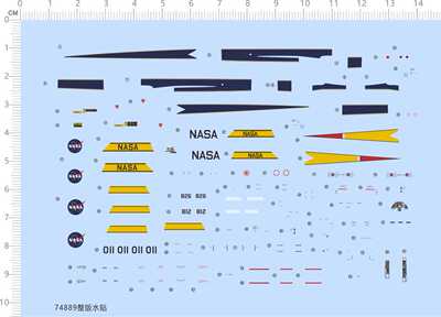 74889整版水贴 1/144 00724 F-104G STARFIGHTER NASA 七月定做