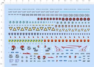 69393整版1/144皇牌空战水贴纸uaf美国美军飞机f16飞机大黄蜂f14