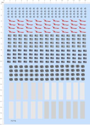 75776 美国旗 英国旗 sv wasp 国旗黑白灰色块模型水贴2310