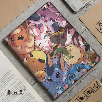 EEVEE伊布 宝可梦ipad10.2适用air4/5保护套matepad pro12.9笔槽mini56 7小米6 7 Pro旋转Air13华为Air12红米