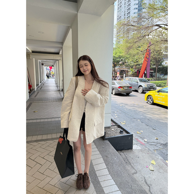 Here yaya shop 3.3 20:00低调老钱很松弛的麻棉复合重工水洗外套