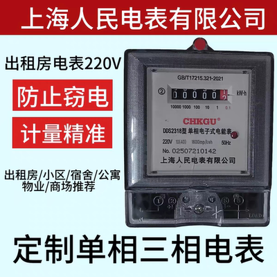定制家用人民节能出租房电表220V单相公寓可调快慢专用充电桩电表