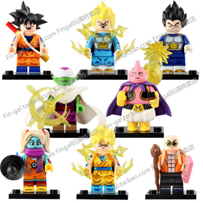 WM6183七龙珠魔人布欧龟仙人贝吉塔比克孙悟空拼装积木人仔玩具