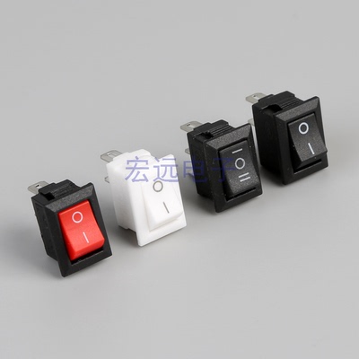 10x15船型开关KCD11-2P/KCD11-101翘班开关/全铜长脚/红黑白