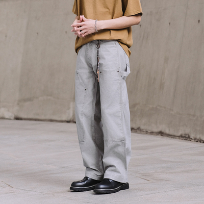 DICEOFF伐木裤直筒休闲裤男