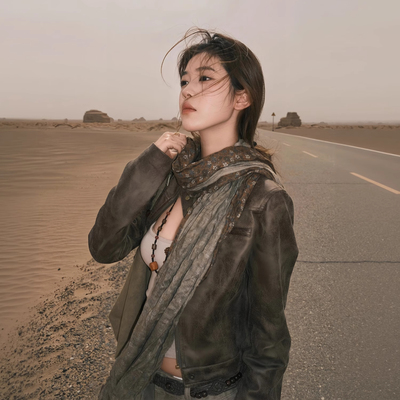 民族风棉麻围巾大西北沙漠废土风