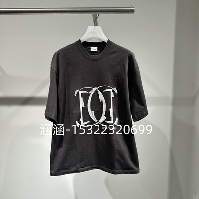 47折D家2025夏款专柜正品黑色T恤2J2B344-999