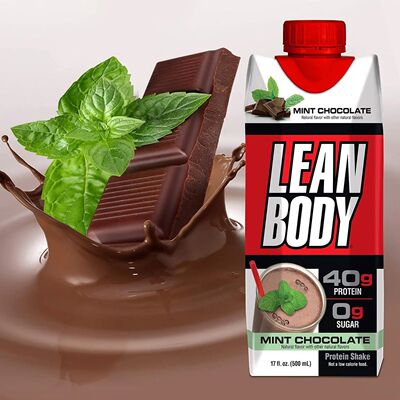 香港进口LABRADA Lean Body 即饮蛋白奶昔500mlx12盒薄荷朱古力味