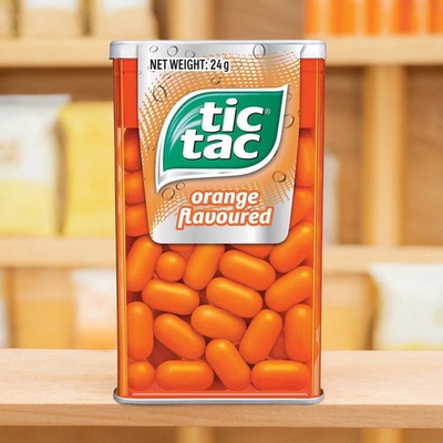 英国糖TICTAC嗒糖口气清新LimeOrange酸橙味糖果薄荷糖24克