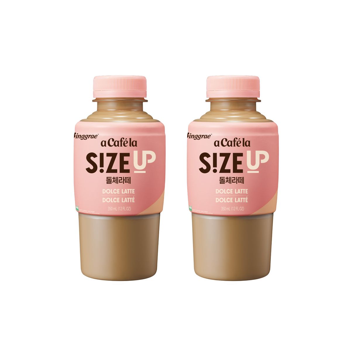 宾格瑞Binggrae 韩国炼乳牛奶咖啡350ml*2支通勤即饮早餐办公咖啡