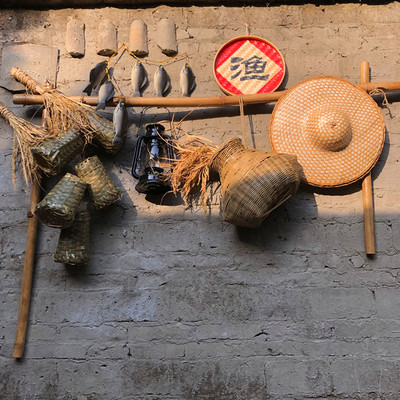 农家乐火锅店渔村景点怀旧壁饰