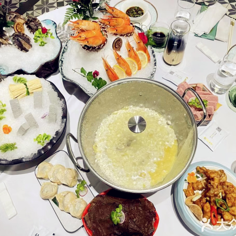 DERARTU1860奢侈港式火锅店 花胶鸡火锅用不糊锅底带恒温功能
