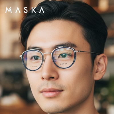 韩国MASKA飞行员纯钛超轻眼镜框