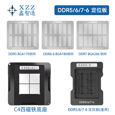 显卡显存DDR5/6/6X/7 BGA170/180/266植球台植锡台直接加热钢网