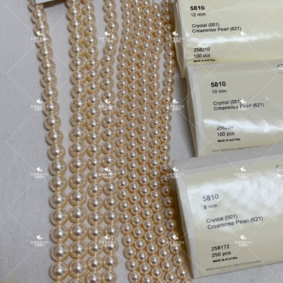 实拍正版施家华子干枯玫瑰621珍珠5810通孔8/10/12mm串珠diy项链