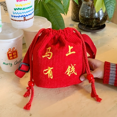 儿童新年福袋斜挎包宝宝拜年包