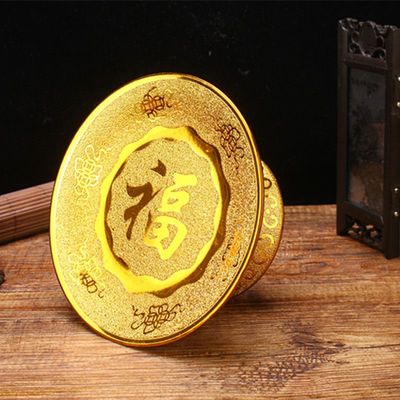 家用上供陶瓷高脚水果盘供盘果碟佛具道家财神供盘佛盘仙家供果盘