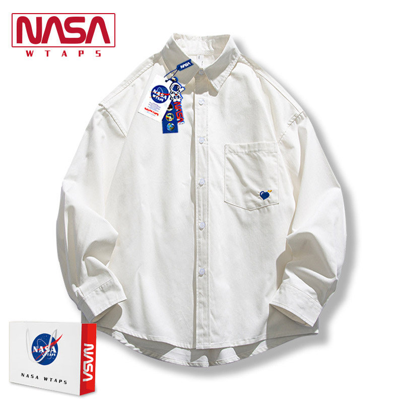 NASA WTAPS旗舰店衬衫男春季潮牌宽松高级感休闲外套日系长袖衬衣_虎窝淘