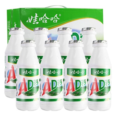 娃哈哈AD钙奶220ml*24大瓶整箱酸奶营养早餐饮料饮品儿童牛奶零食