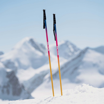 冷山双板FACTION Lite铝合金滑雪杖双板自由式滑雪杆人工学握把