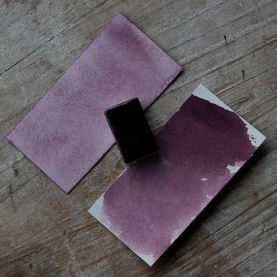 紫磷铁锰矿天然单一色粉矿物水彩