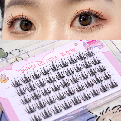 甜妹山茶花睫毛懒人送胶水假睫毛
