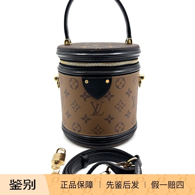 LV路易威登 Cannes 棕色经典老花发财桶 99新 17090567