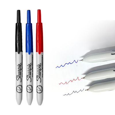 油性极细按动式记号笔sharpie笔