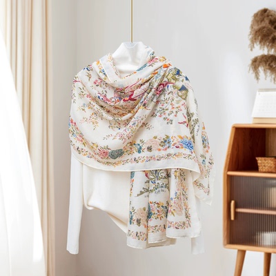 爆款文艺风棉麻旅游披肩外搭围巾