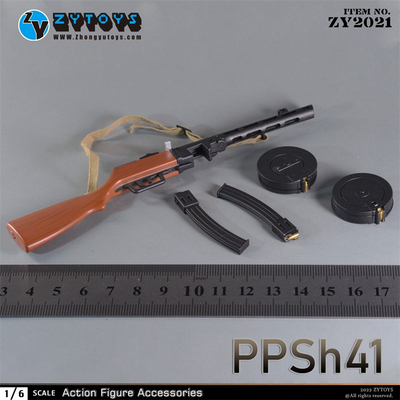 现货 ZYTOYS ZY2021 1/6 兵人配件 波波沙 PPSh41 微缩模型 玩具