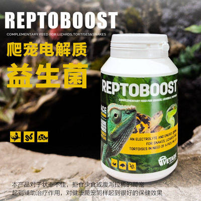 REPTOBOOST爬宠电解质+益生菌守宫蜥蜴陆龟玩具蛇拒食萎靡BAC
