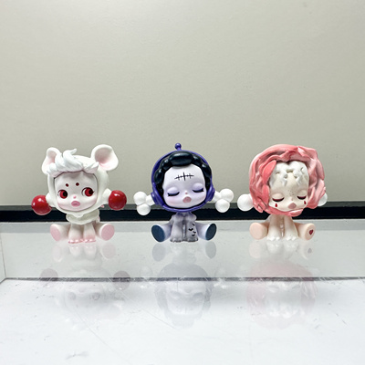 挂件萌粒公仔SP血色玫瑰改娃手作二创萌粒DIY手机链diy挂件摆件